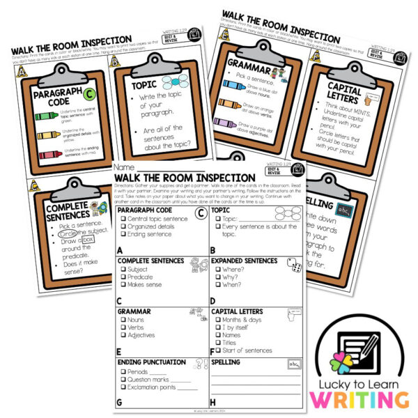 Lucky to Learn Writing - Unit 1 Foundations - Writing 1.29 - Edit and ...