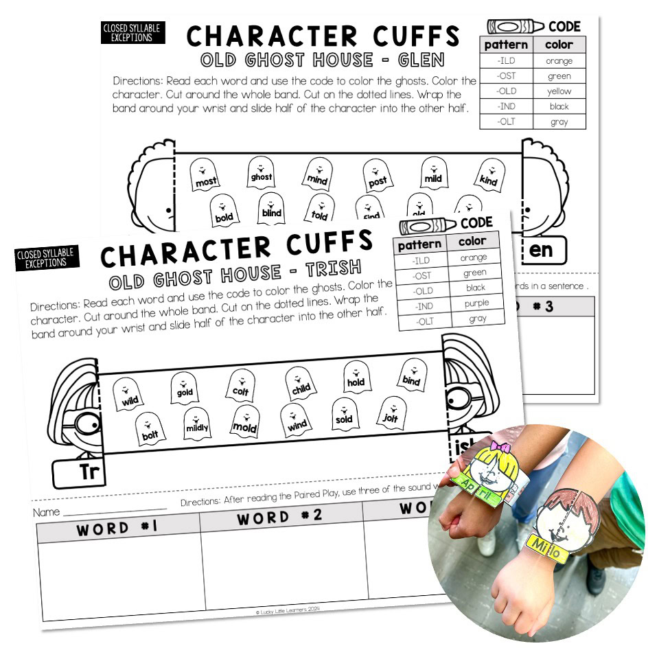 Paired Play - Character Cuff - Closed Syllable Exceptions - Old Ghost ...