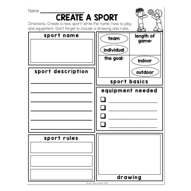 Summer Games - Create A Sport - Lucky Little Learners
