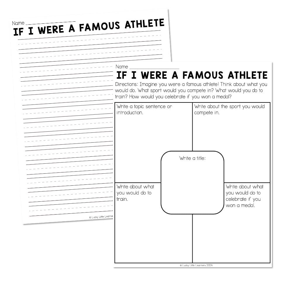 Summer Games - Writing Prompt - If I Were A Famous Athlete - Lucky ...