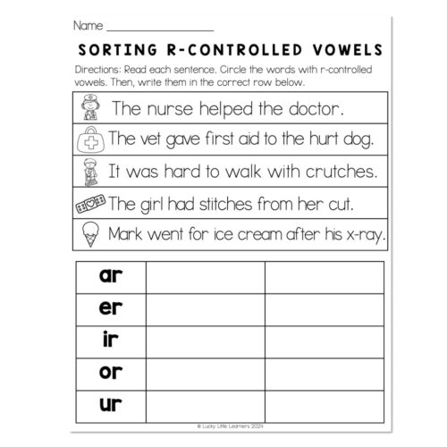 Surgery Classroom Transformation - Phonics - R Controlled Vowels ...