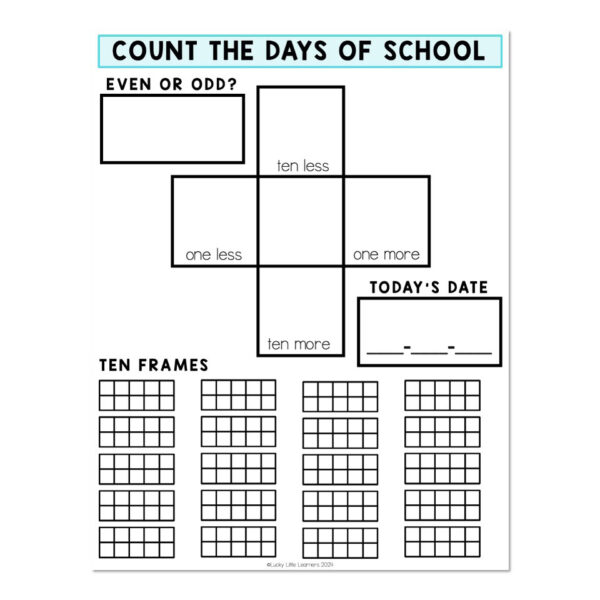 Count the Days of School - Lucky Little Learners
