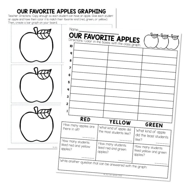 Johnny Appleseed - Apple Graphing - Lucky Little Learners