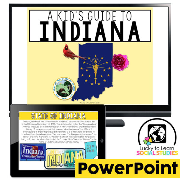 Lucky to Learn Social Studies - US States - Indiana - Teaching Slides ...