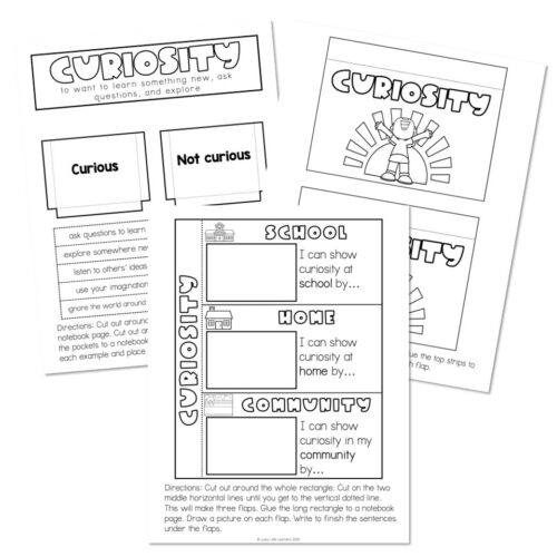 Social Emotional Skills Interactive Notebook - Curiosity - Lucky Little ...