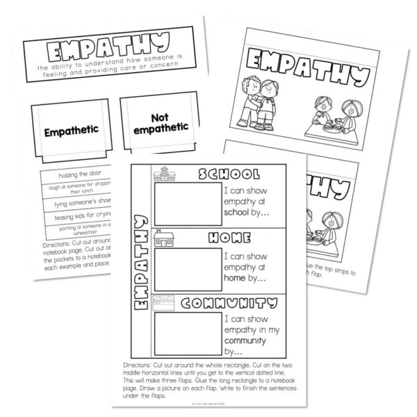 Social Emotional Skills Interactive Notebook - Empathy - Lucky Little ...