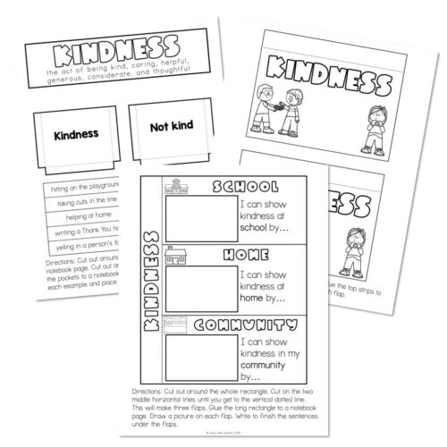 Social Emotional Skills Interactive Notebook - Kindness - Lucky Little ...
