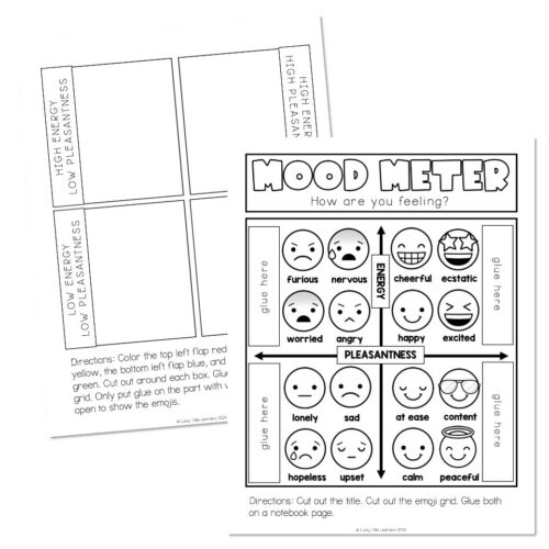 Social Emotional Skills Interactive Notebook - Mood Meter - Lucky ...