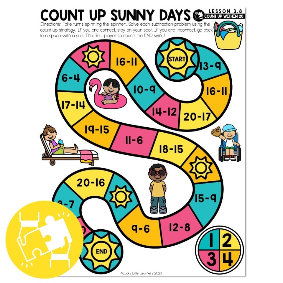 Lucky to Learn Math - 1st Grade - Lesson 3.8 - Count-Up Strategy ...