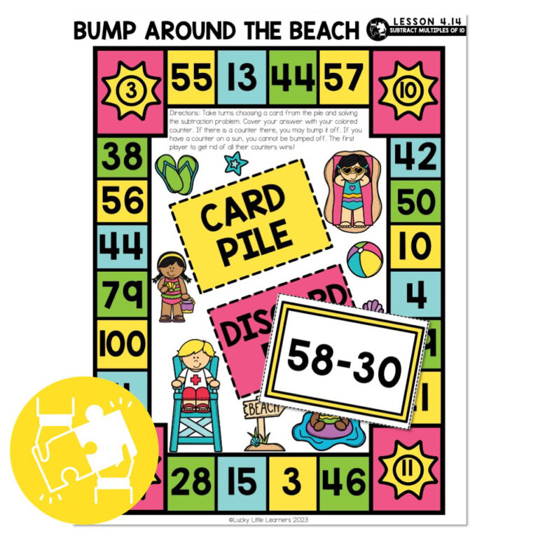 Lucky to Learn Math - 1st Grade - Lesson 4.14 - Subtract Multiples of ...
