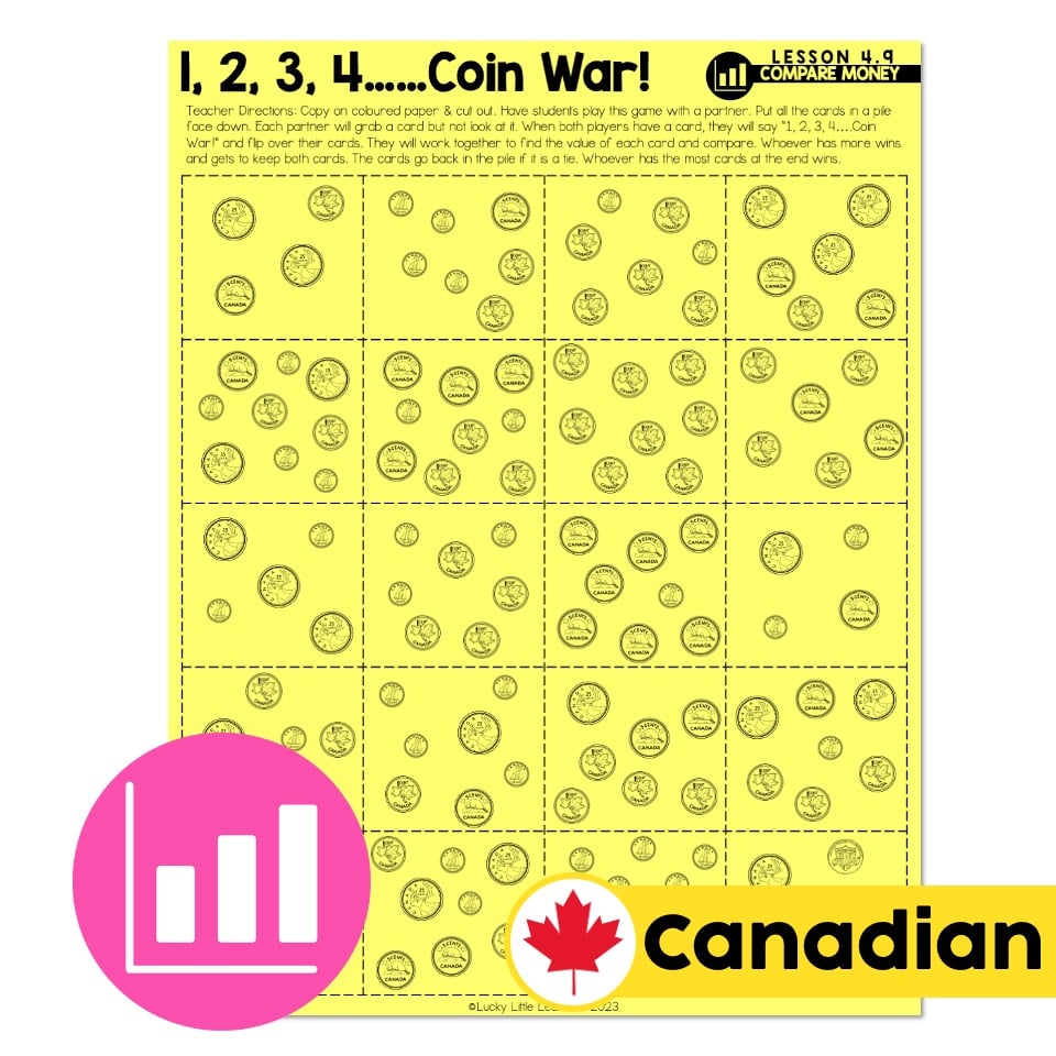 Lucky to Learn Math - Canadian Money - Compare Money Amounts - Lesson 4 ...