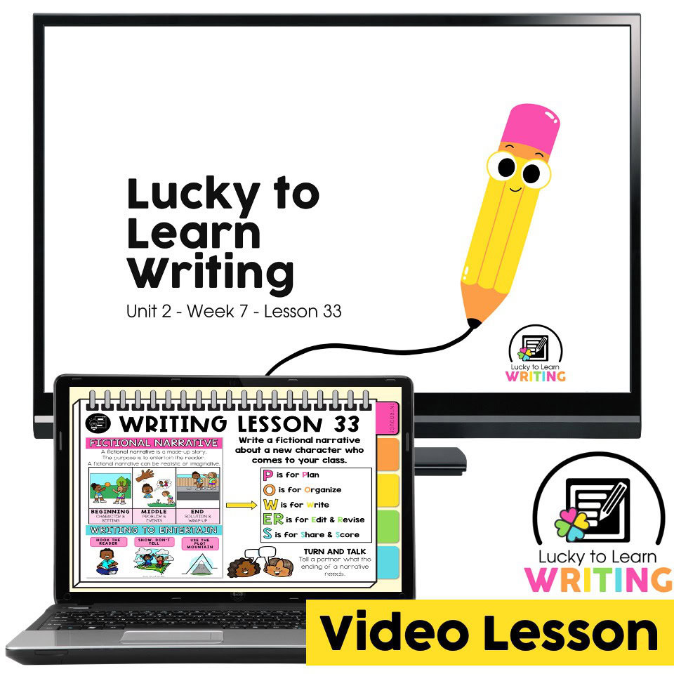 Lucky to Learn Writing - Unit 2 Narrative - Writing 2.33 - Fictional ...