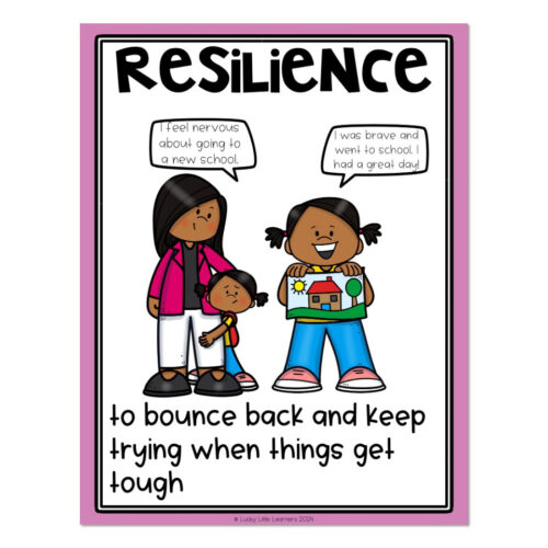 Social Emotional Learning - Poster - Resilience - Lucky Little Learners