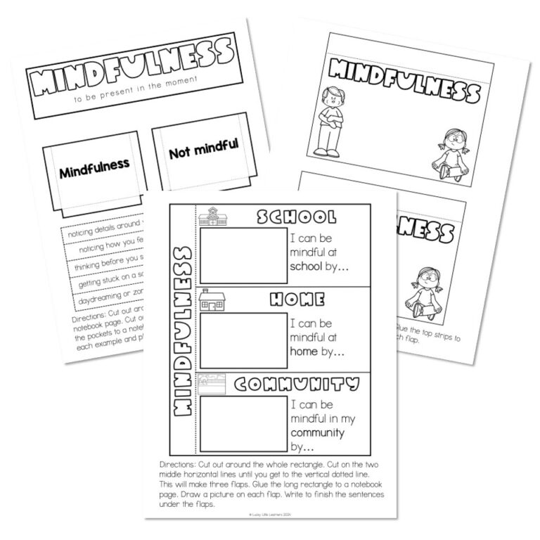 Social Emotional Skills Interactive Notebook – Mindfulness - Lucky ...