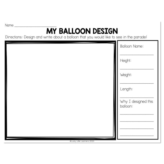 Balloons Over Broadway - Art - My Balloon Design - Lucky Little Learners