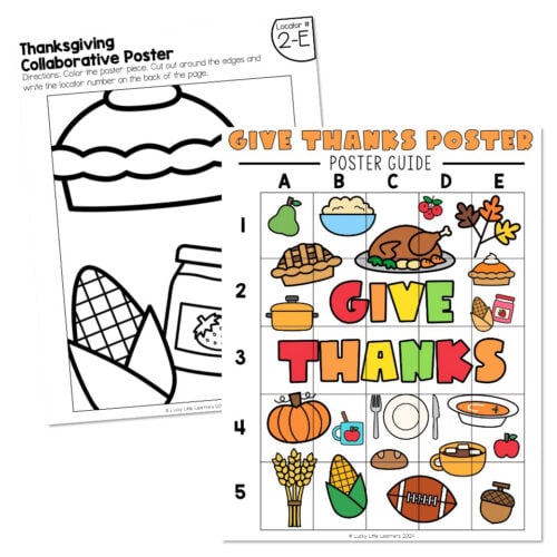 Thanksgiving - Thankful Collaborative Poster - Give Thanks - Lucky ...