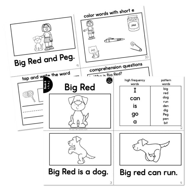 Lucky Little Readers - Fiction - Book Six - CVC Short E Short I - Big ...
