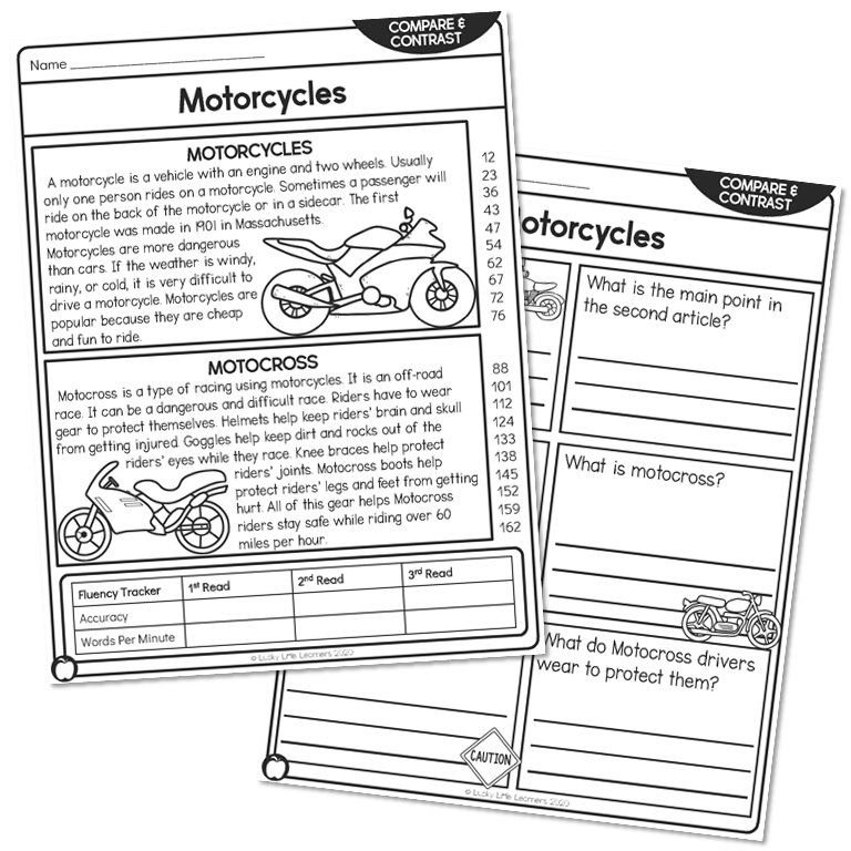 Compare And Contrast Comprehension Worksheets 2nd Grade Compare And