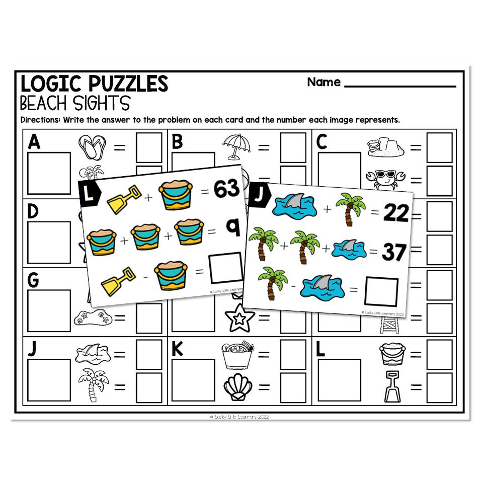 Classroom Transformation - Beach Day - Logic Puzzles - Beach Sights ...