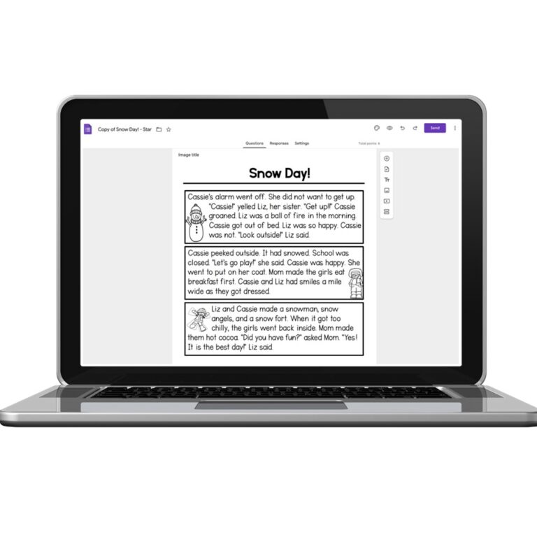 Digital 2nd Grade Reading Passages - Figurative Language - Snow Day ...
