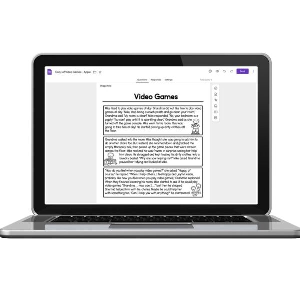 Digital 2nd Grade Reading Passages - Figurative Language - Video Games ...