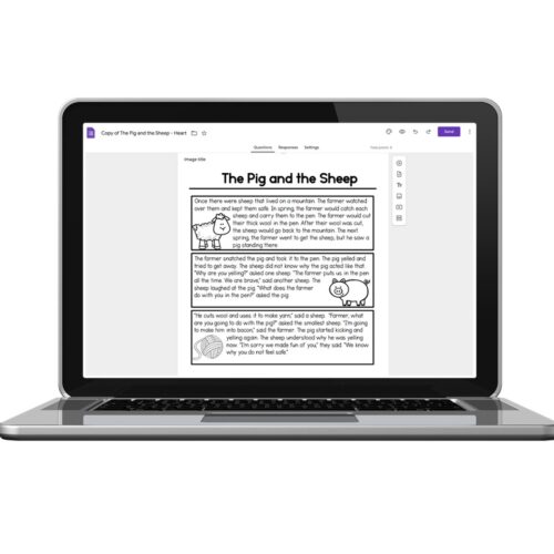 Digital 2nd Grade Reading Passage - Moral and Summarizing - The Pig and ...