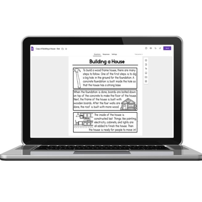 Digital 2nd Grade Reading Passage - Sequencing and Steps - Building a ...