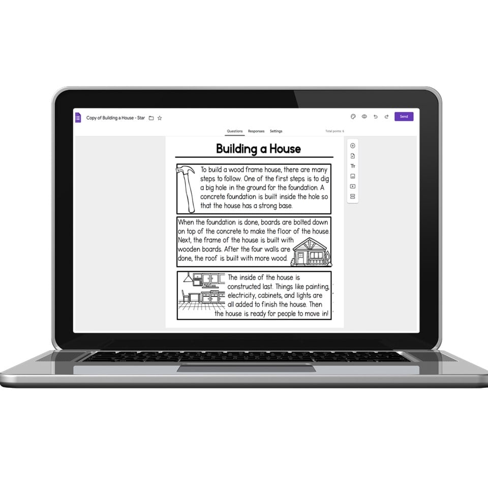 Digital 2nd Grade Reading Passage - Sequencing and Steps - Building a ...