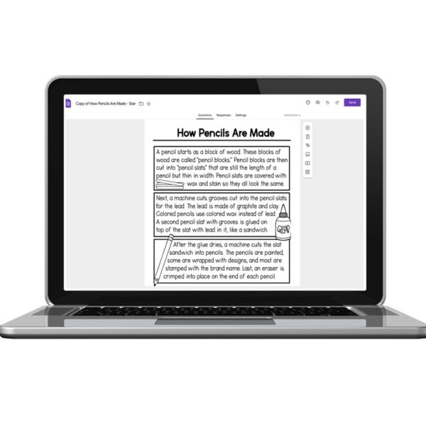 Digital 2nd Grade Reading Passage - Sequencing and Steps - How Pencils ...