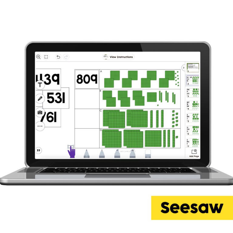 Digital Seesaw - 2nd Grade October Math Center - Place Value - Lucky ...