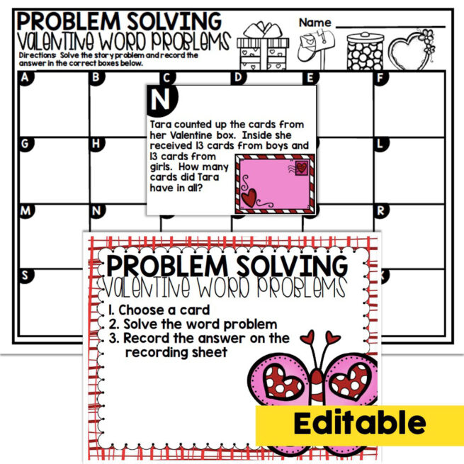 Editable - 2nd Grade February Math Center - Problem Solving - Lucky ...