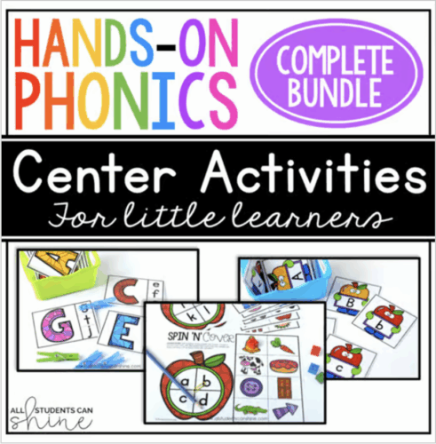 Hands-On Phonics Centers for Kindergarten and 1st Grade - Bundle ...
