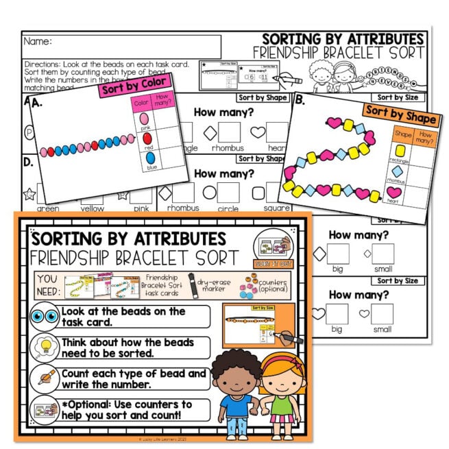 Kindergarten Math Center - February - Sorting by Attributes ...