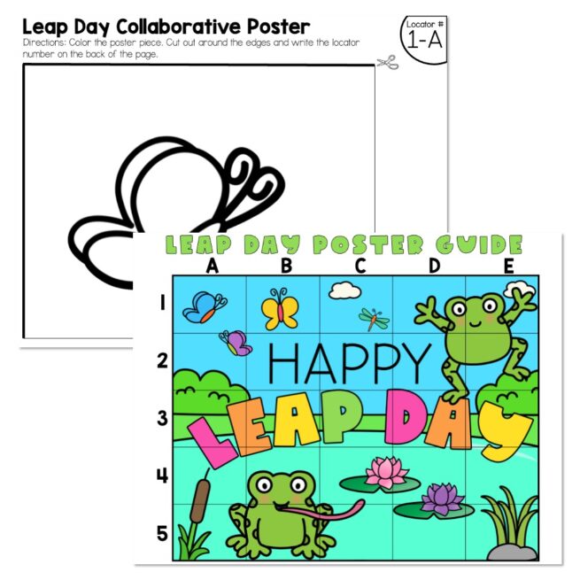 Leap Year - Leap Day - Collaborative Coloring Poster - Lucky Little ...