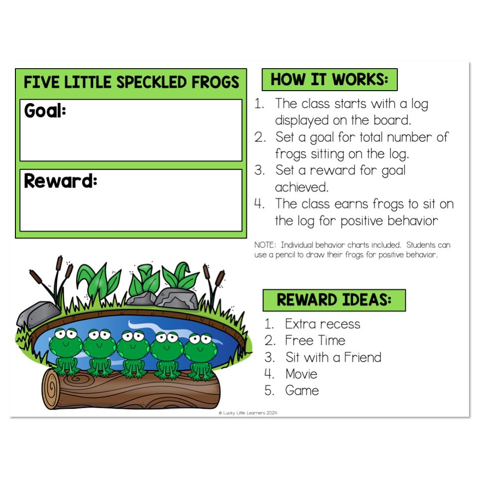 Leap Year - Leap Day - Five Little Speckled Frogs Behavior Management ...