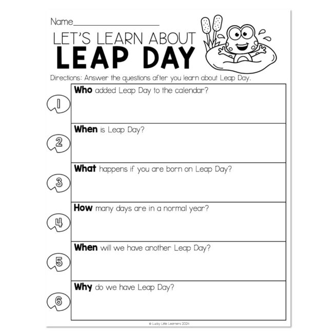 Leap Year - Leap Day - Let's Learn About Leap Day - Lucky Little Learners