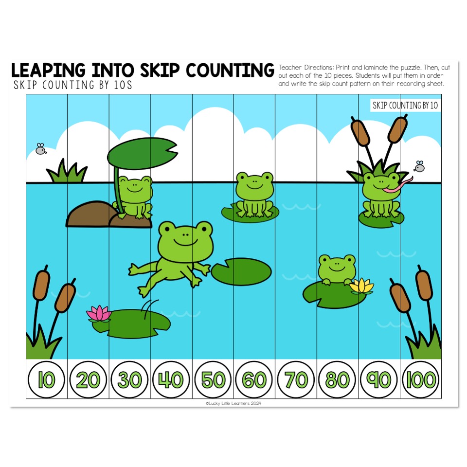 Leap Year - Leap Day - Math Puzzle - Skip Counting by 10 - Lucky Little ...