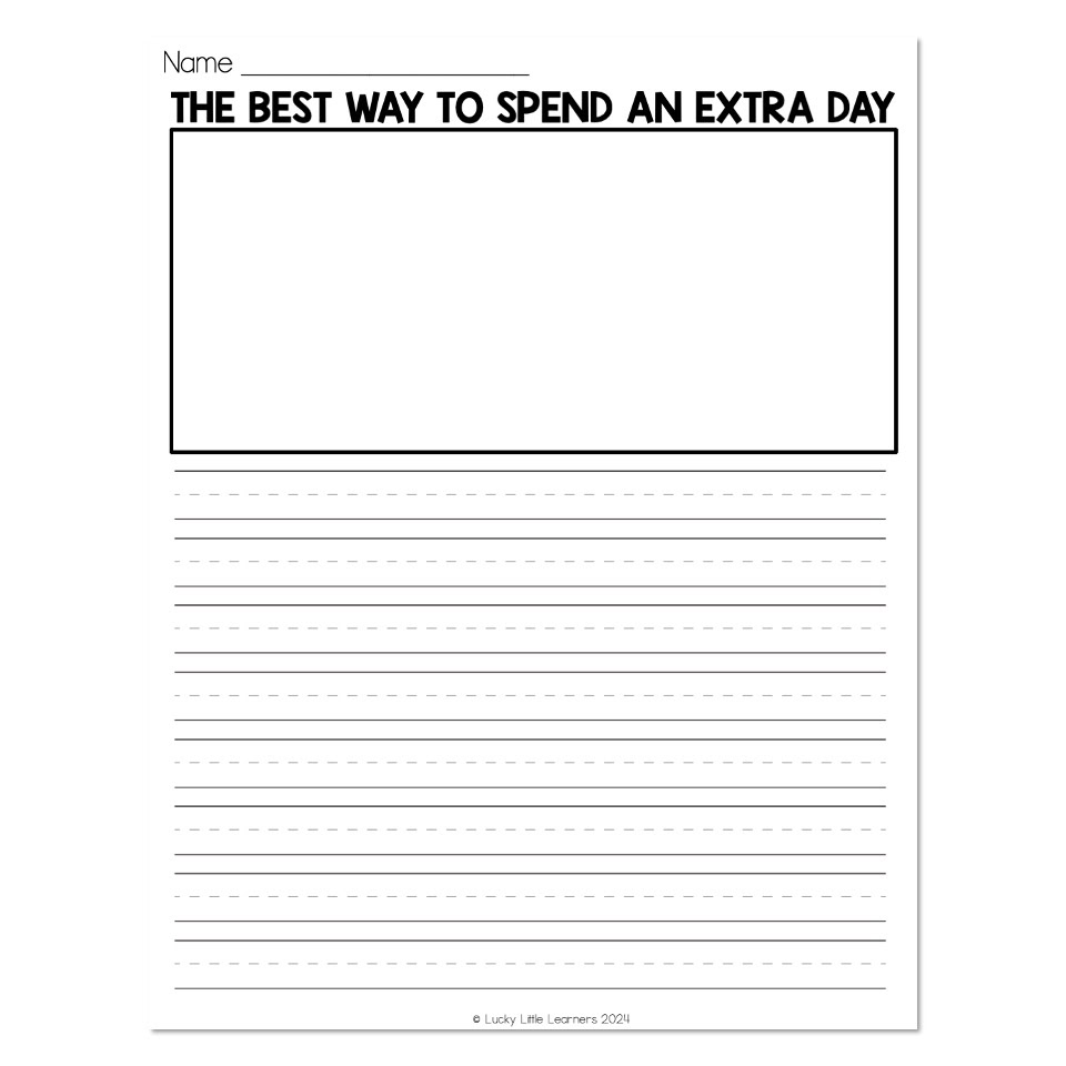 Leap Year - Leap Day - Writing Prompt - Best Way to Spend an Extra Day ...