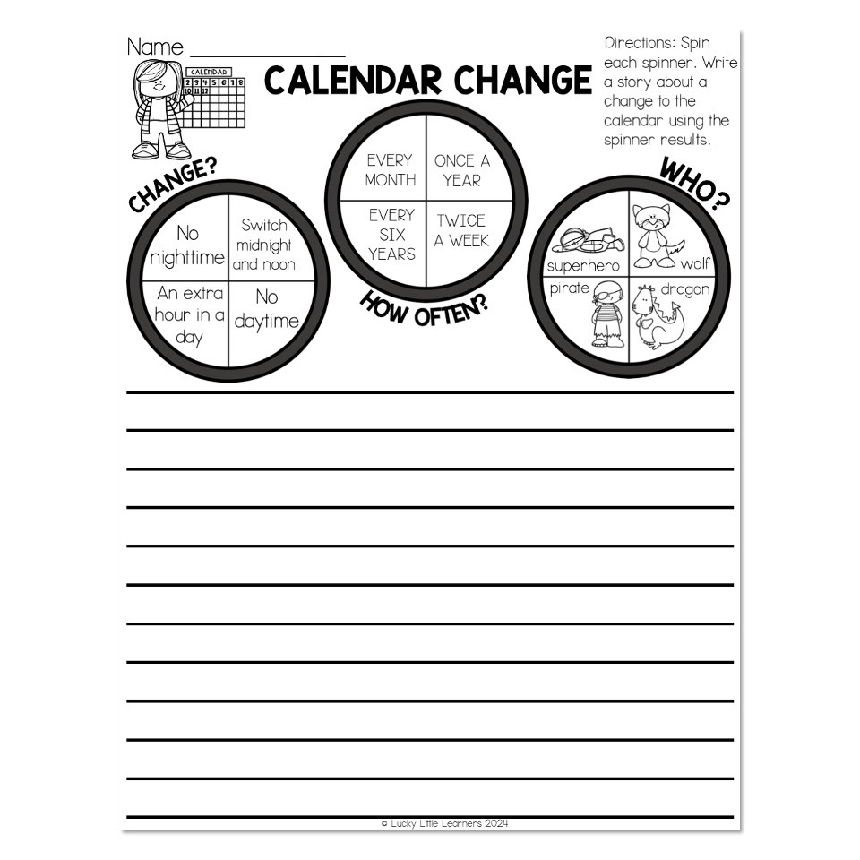 Leap Year - Leap Day - Writing Prompt - Calendar Change - Lucky Little ...