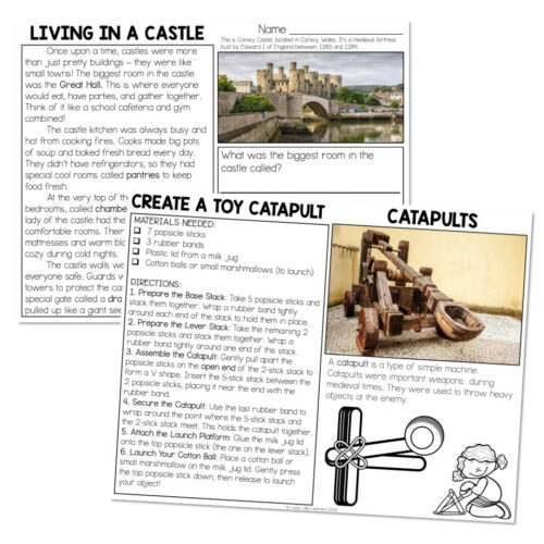 Medieval Times Unit - Reading Passage - Hands-On Activities - Play ...