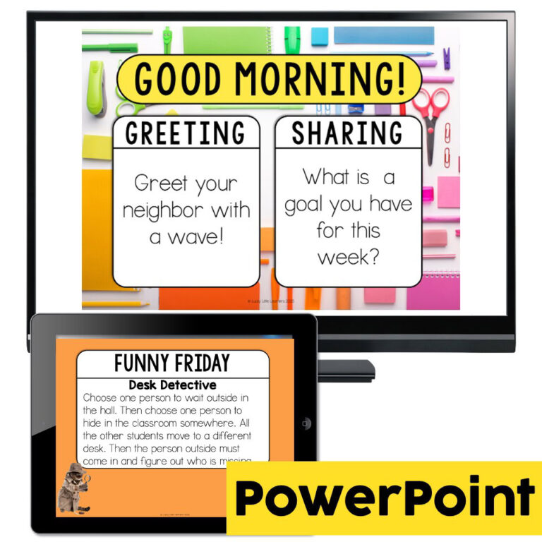 Morning Meeting - Week 40 - PowerPoint - Lucky Little Learners