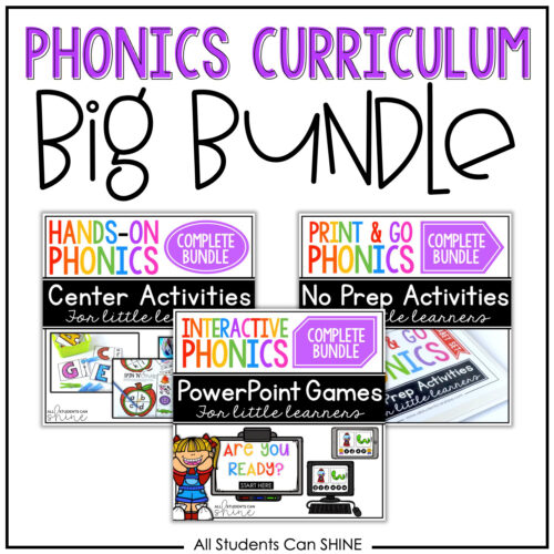 Phonics Big Bundle for Kindergarten and First Grade - Lucky Little Learners