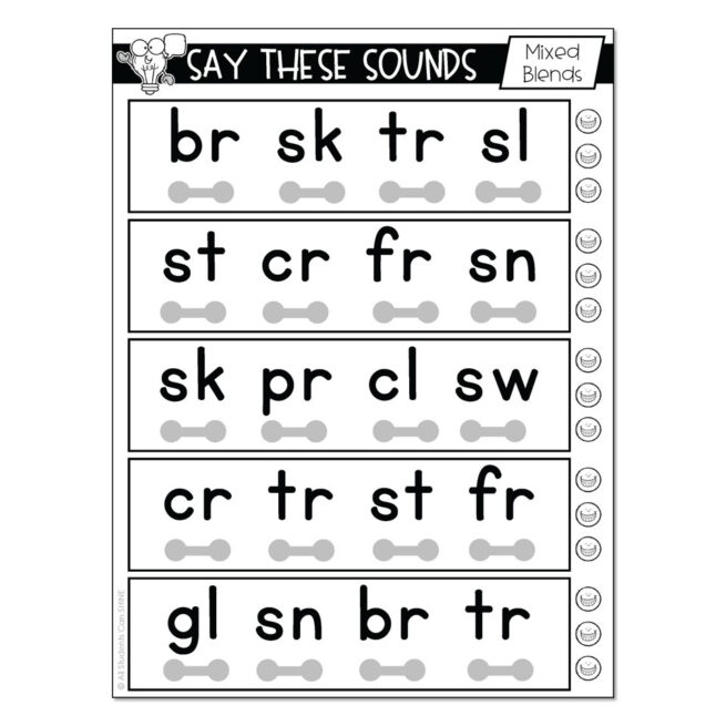 Reading Intervention - Sound Recognition - Mixed Blends - Lucky Little ...