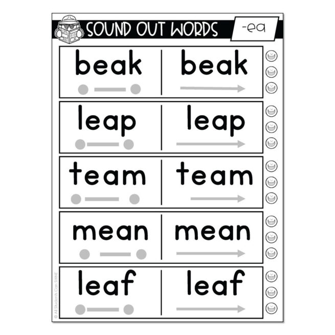 Reading Intervention - Sound Recognition - Vowel Teams - EA - Lucky ...