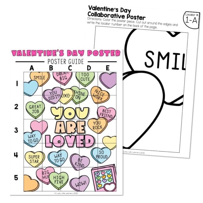 Collaborative Coloring Poster - Valentine's Day - You Are Loved ...