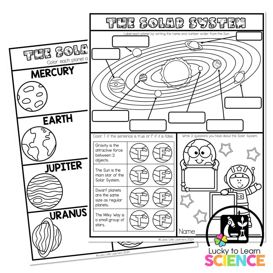 Lucky to Learn Science - The Solar System - One-Pager - Lucky Little ...