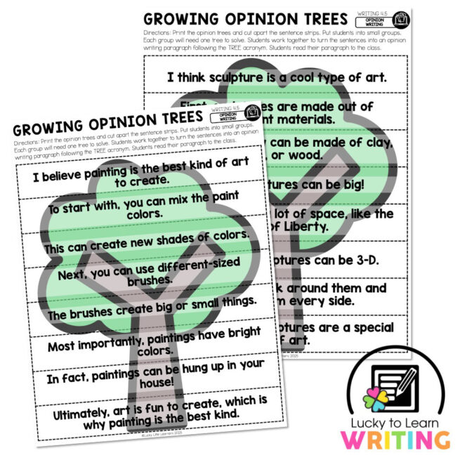 Lucky to Learn Writing - Unit 4 Opinion - Writing 4.5 - Opinion Writing ...