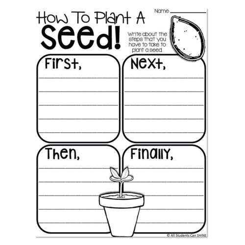 Plants Unit - Writing Activities - How to Plant a Seed - Lucky Little ...
