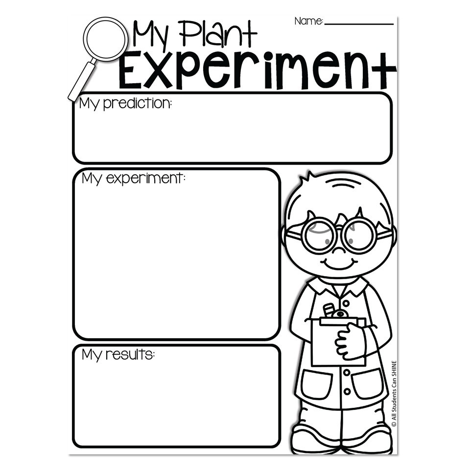 Plants Unit - Writing Activities - My Plant Experiment - Lucky Little ...