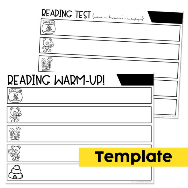 Reading Warm-Ups - Digraphs Trigraphs and Diphthongs - Template - Lucky ...